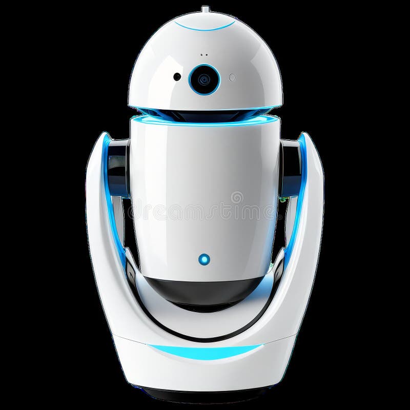 Home Assistant Robot with Sleek Design Isolated on Transparent ...