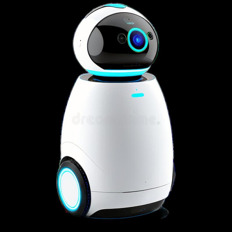 Home Assistant Robot with Sleek Design Isolated on Transparent ...