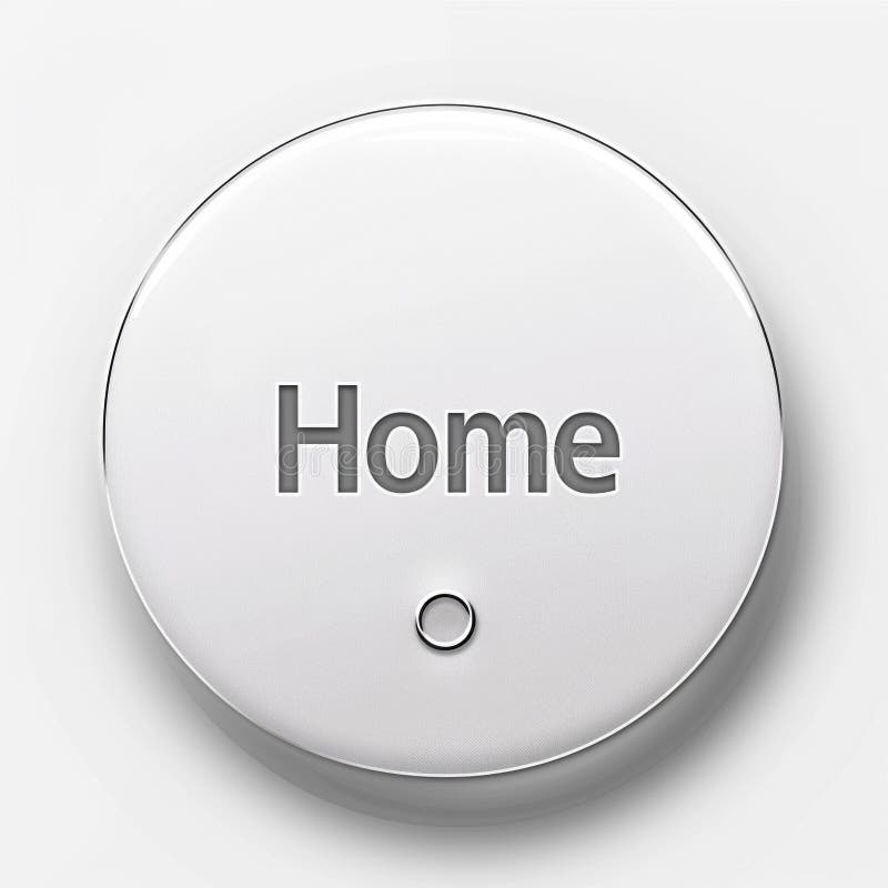 Modern Home Button in Sleek Silver Design. Generative Ai Stock ...