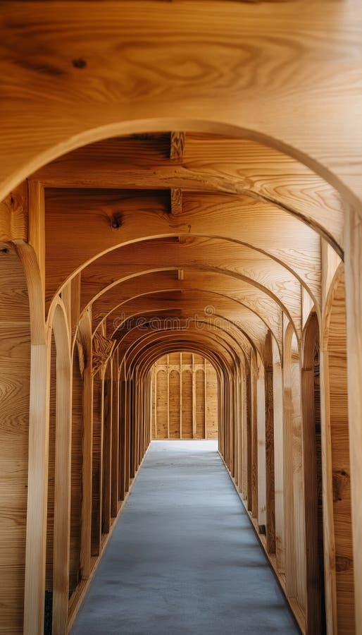 Modern Home Construction Architectural Detail of Wooden Support Frame ...