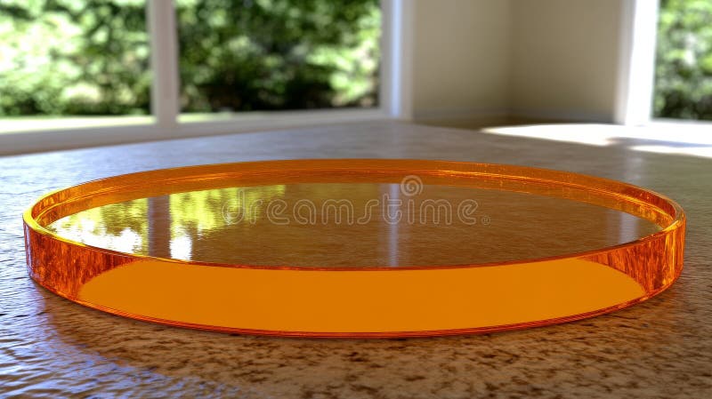 Modern Home Decor Featuring a Floating Metal Disc with a Glowing ...