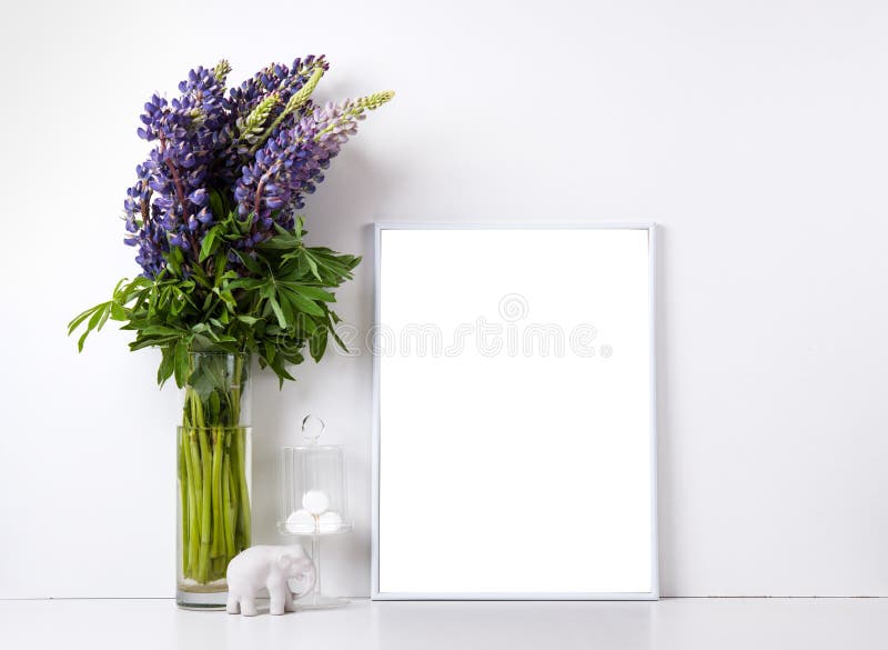 Modern home decor mock-up stock photo. Image of interior - 71585826
