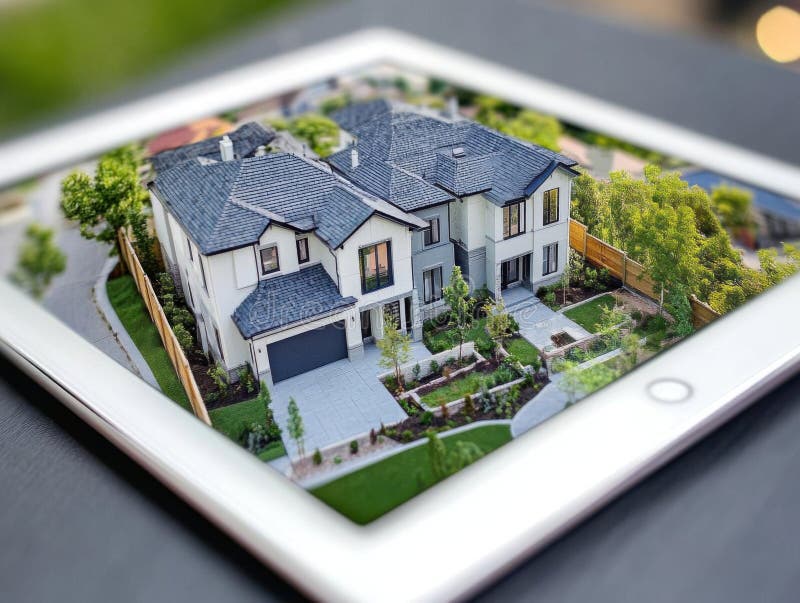 Modern Home Design, Aerial View of a Luxurious Residence Stock ...