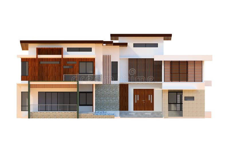 Modern home design stock illustration. Illustration of beautiful - 53500647