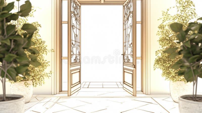 Modern Home Door Elements for Smooth Open and Close Operations Stock ...