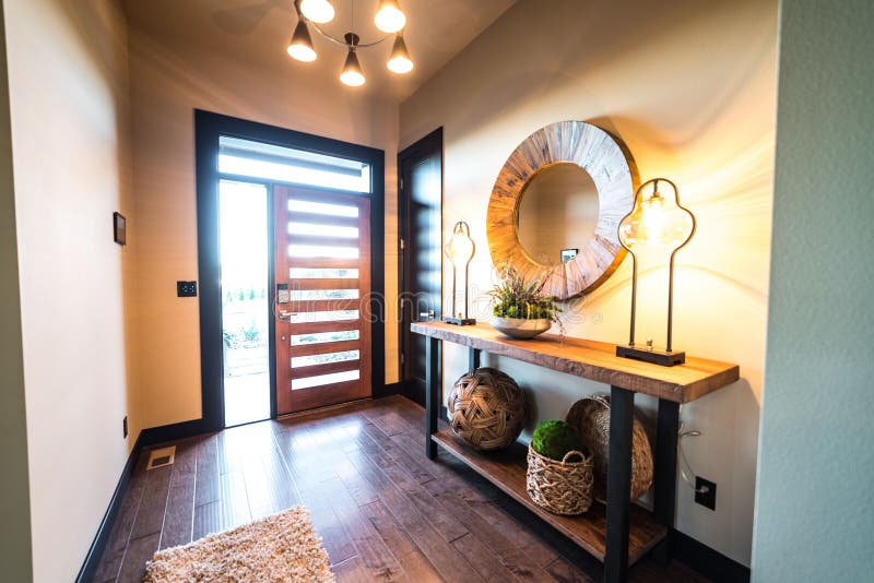 Modern Home Entry Way stock photo. Image of entryway - 276172744
