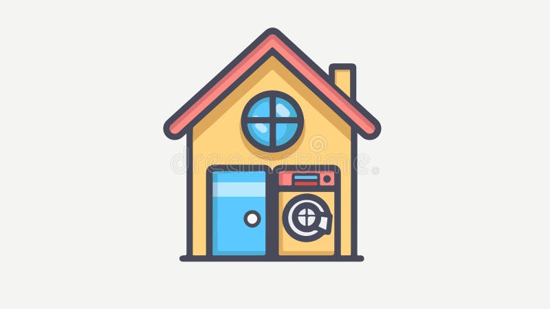 Modern Home Icon for Web and UI Design with Basic Elements Stock Vector ...