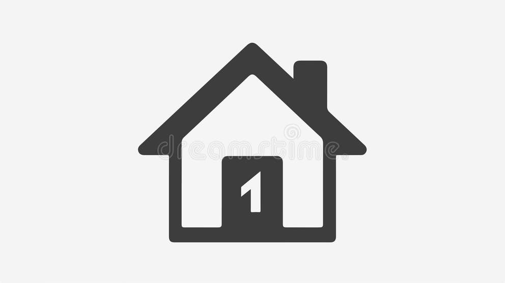 Modern Home Icon for Web and UI Design Stock Vector - Illustration of ...