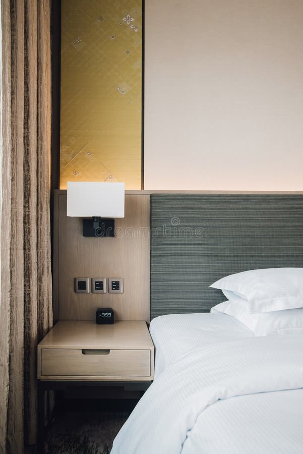 Modern Home Interior with Bedroom Setting. Stock Photo - Image of decor ...