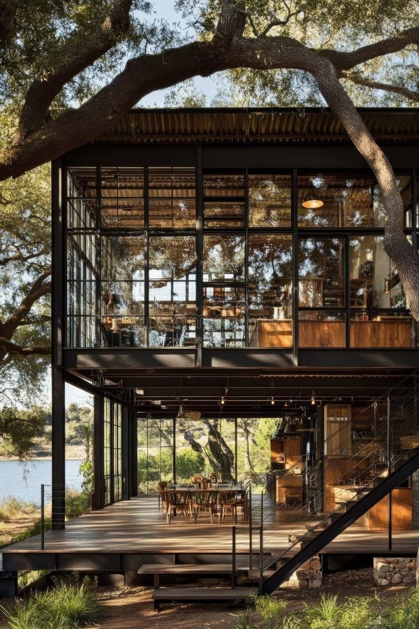 A Modern Home Interior is Characterized by Its Polished Concrete Floor ...