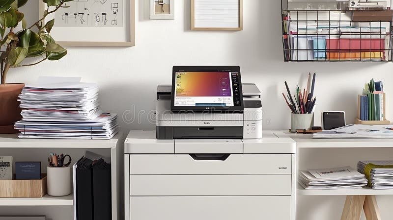 Modern All One Printer Desk Home Office Stock Photos - Free & Royalty ...