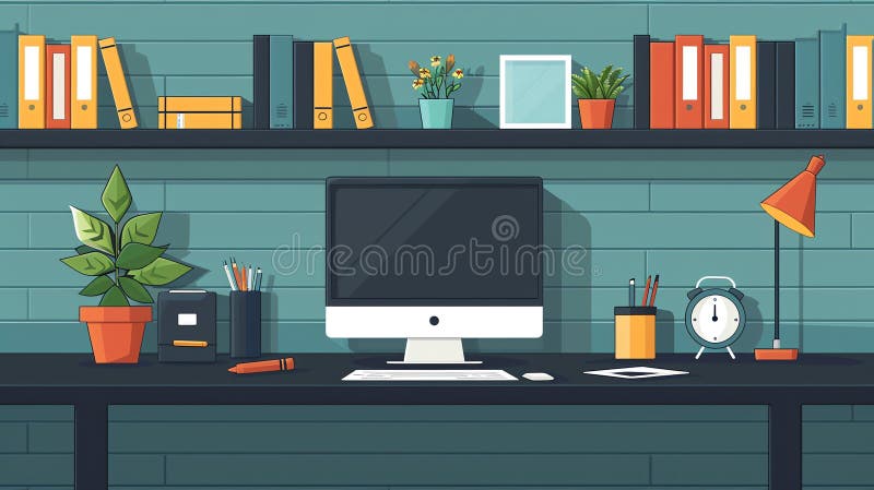 Modern Home Office: Blend of Technology and Minimalist Design Element ...