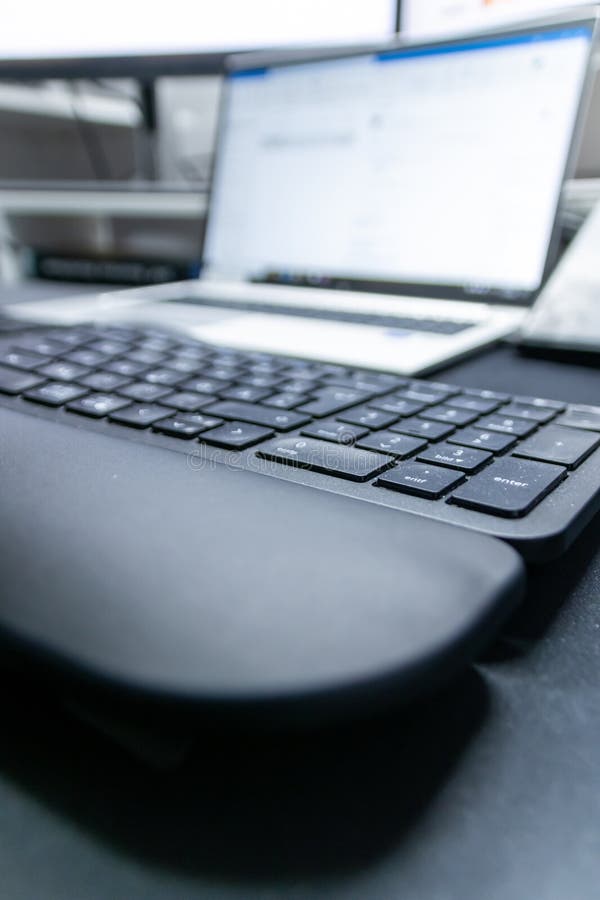 Modern Home Office Equipment with Ergonomic Keyboard and Mouse and ...