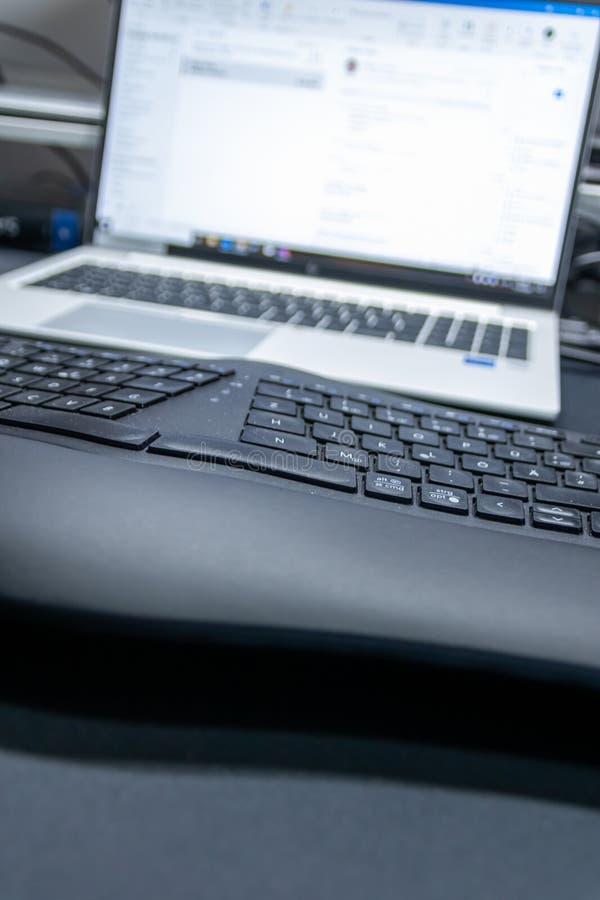 Modern Home Office Equipment with Ergonomic Keyboard and Mouse and ...