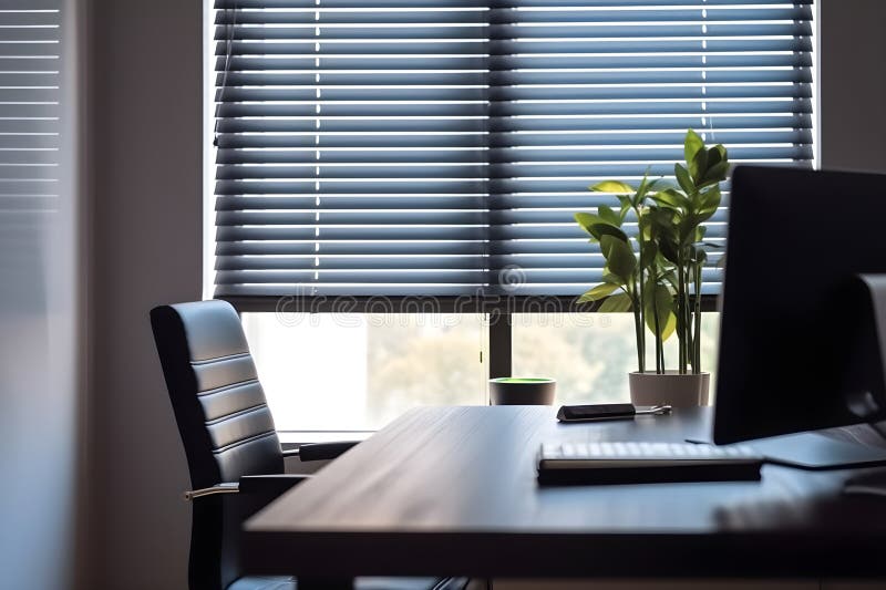 Modern Home Office Interior. Stylish Workplace for Remote Work Stock ...