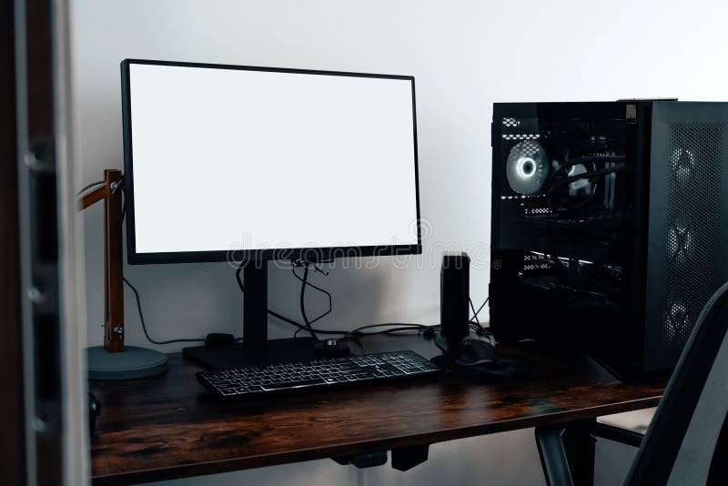 Modern Home Office with PC Workstation for Graphic Designers Stock ...