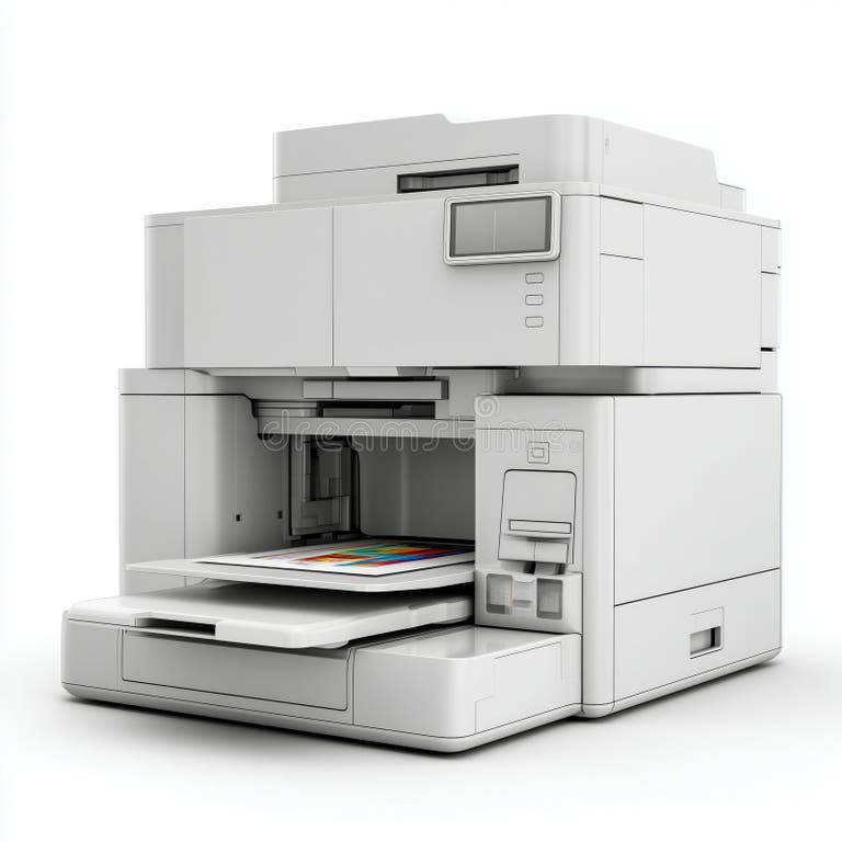 Modern Home Office Printer with Open Paper Tray Ready for Creative ...