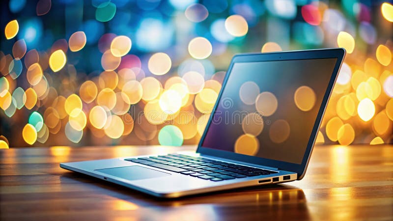 Modern Home Office Setup Streamlined Productivity with a Laptop ...