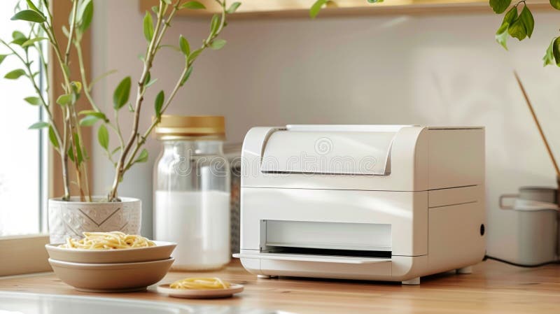 Modern Home Printer in a Stylish Workspace. Generative Ai Stock ...