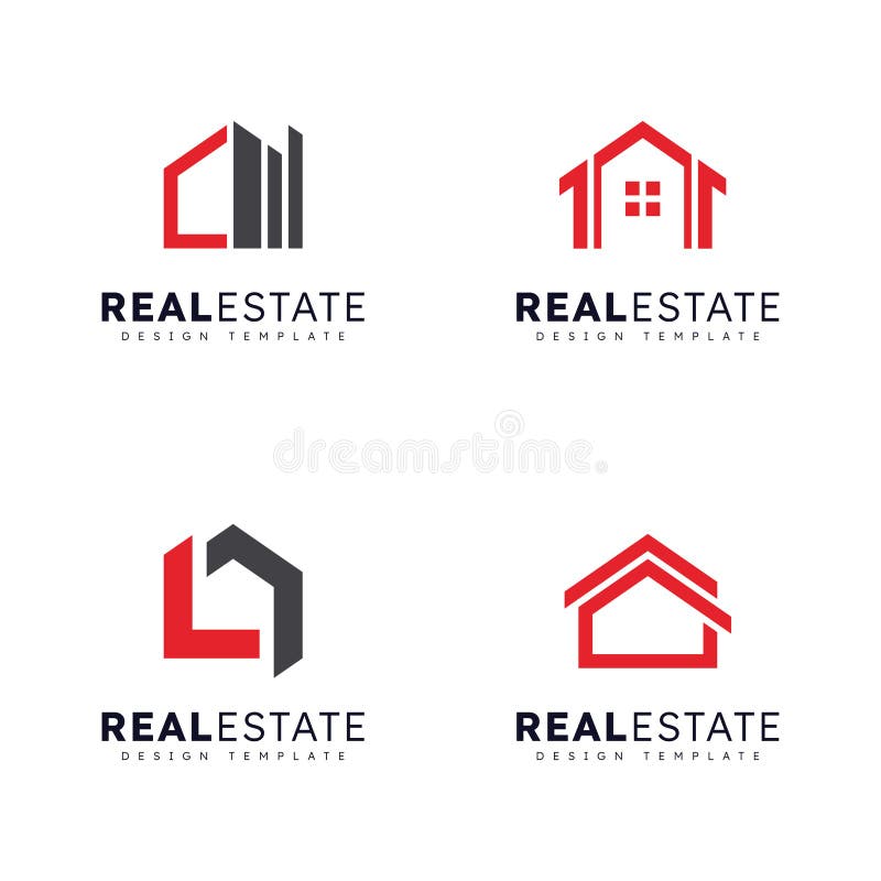 Modern Home Real Estate Vector Logo Template Stock Vector ...