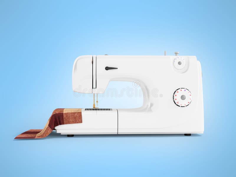 Modern Home Sewing Machine with Workpiece for Sewing White Side Stock ...