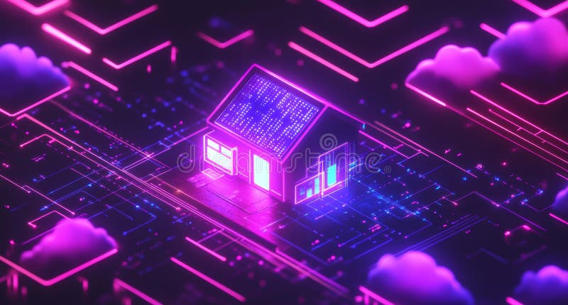 Modern Home Tech Solutions Integrating AI and Virtual Aspects. Stock ...