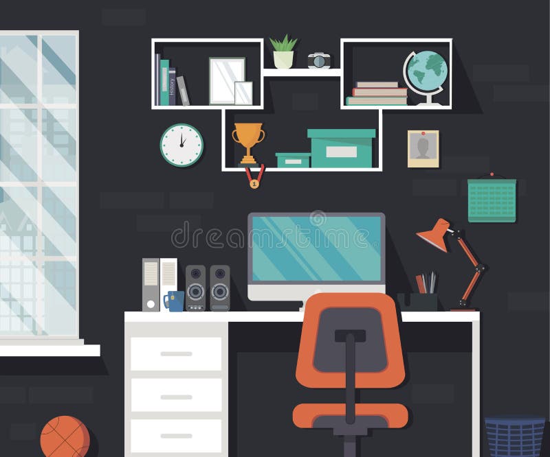 Minimalist Workspace Vector Stock Illustrations – 322 Minimalist ...