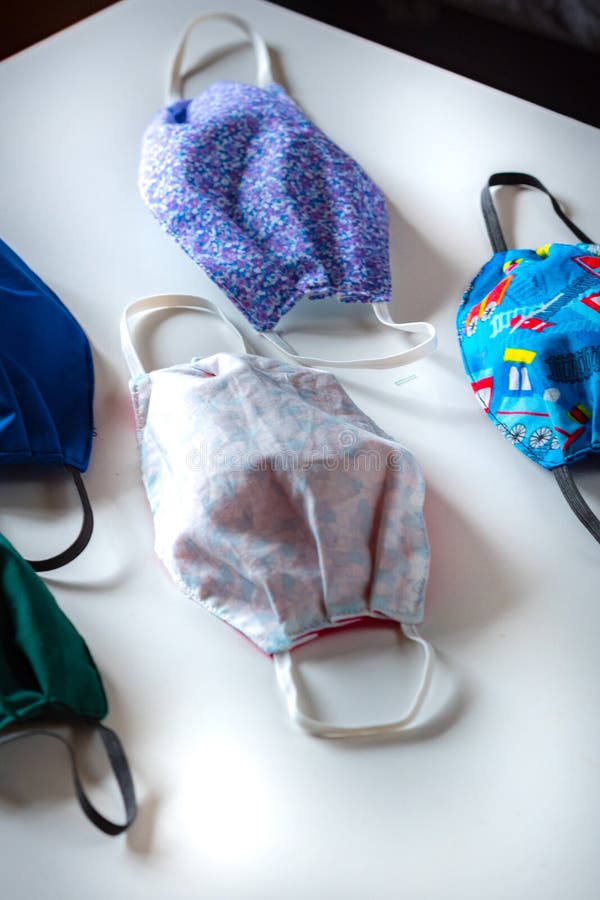 Modern Homemade Masks Using To Protect from Coronavirus. Covid 19 Stock ...