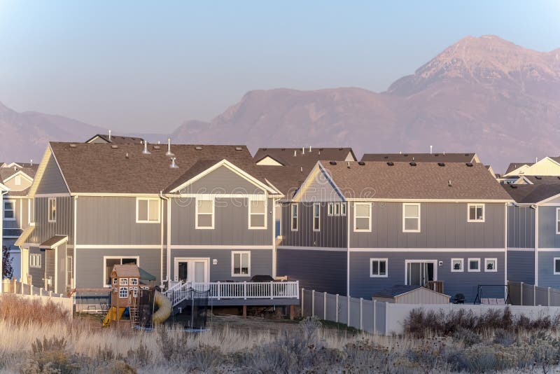 Modern Homes in a Housing Development Day Light Stock Image - Image of ...