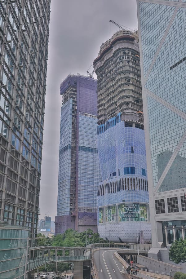 The Modern Hong Kong Office Skyscraper Building Editorial Photography ...