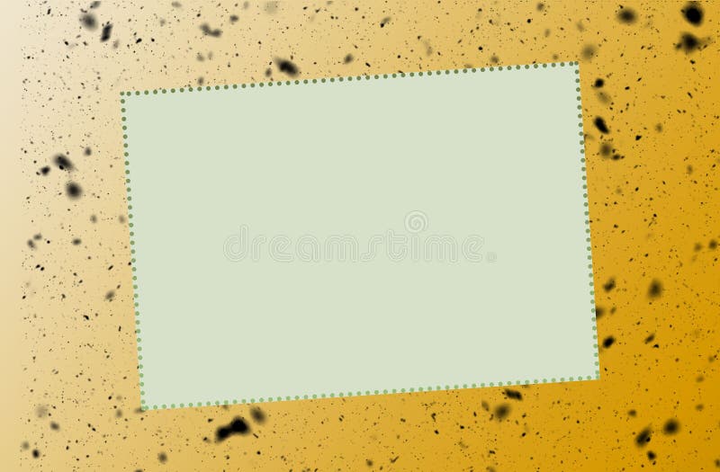 Modern Horizontal Empty Dotted Frame Box on Stainy Yellow Background ...
