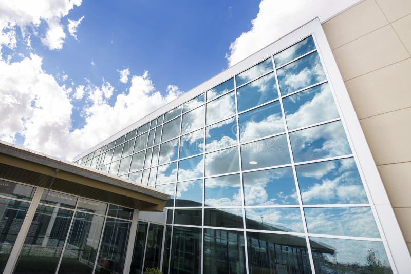 Modern Hospital Building with Glass Windows Stock Image - Image of ...