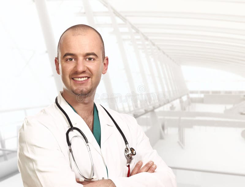 Modern hospital and doctor stock photo. Image of care - 9536990