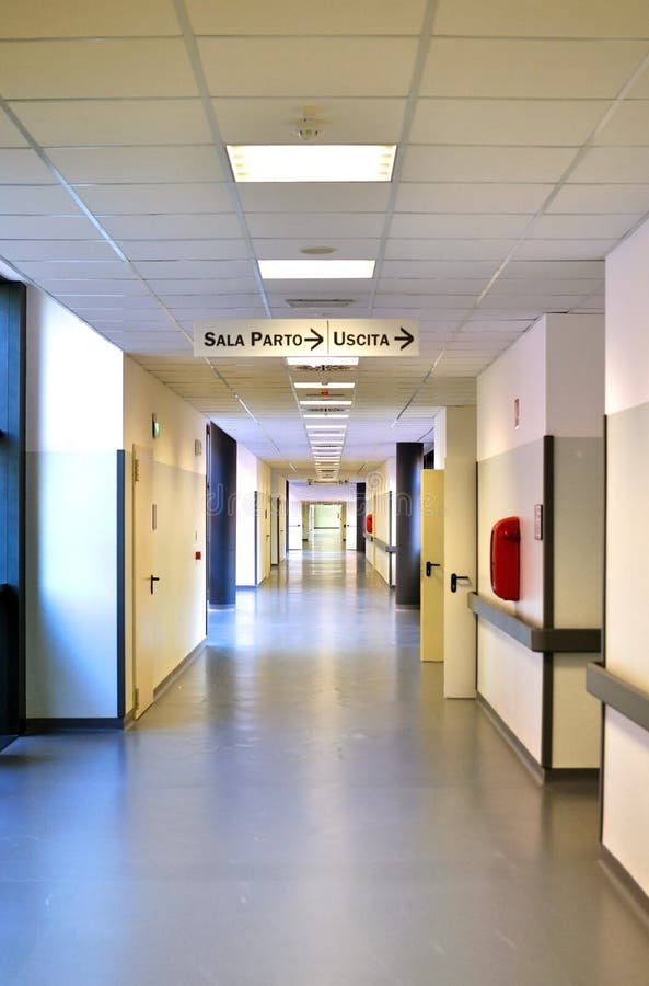 Modern Hospital Hallway in Italy Stock Image - Image of consultation ...