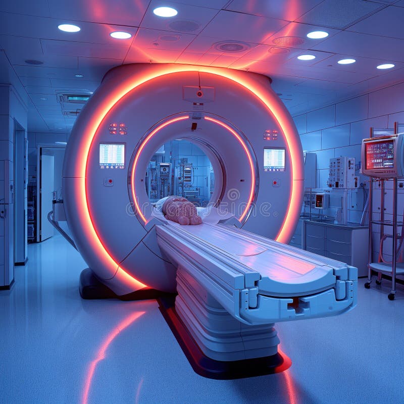 Modern Hospital Interior with Mri Machine Stock Illustration ...