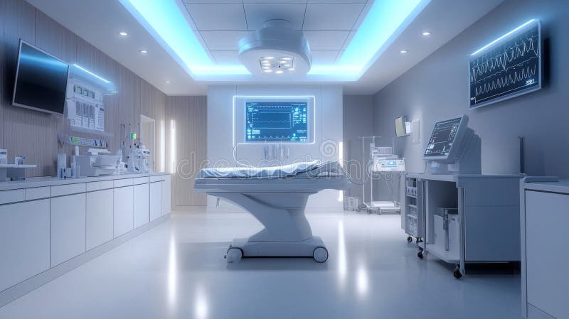 Modern Hospital Operating Room with Advanced Medical Equipment Stock ...