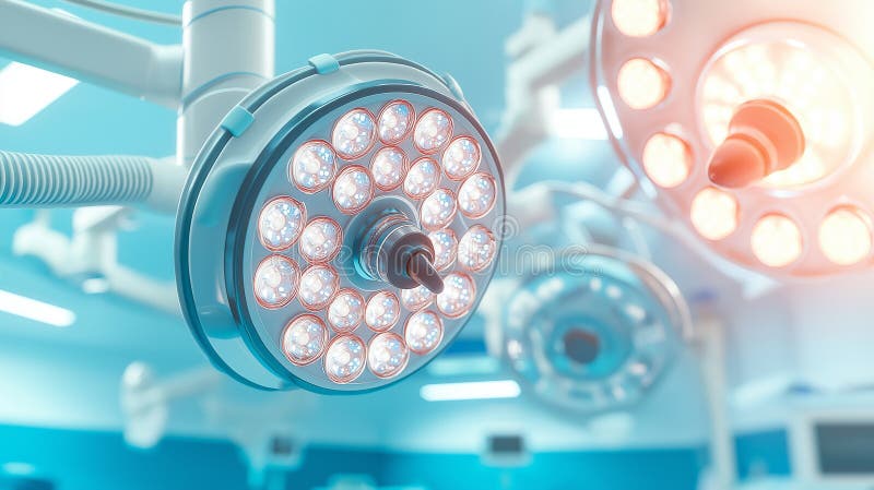 Modern Hospital Operating Room with Advanced Surgical Lights ...