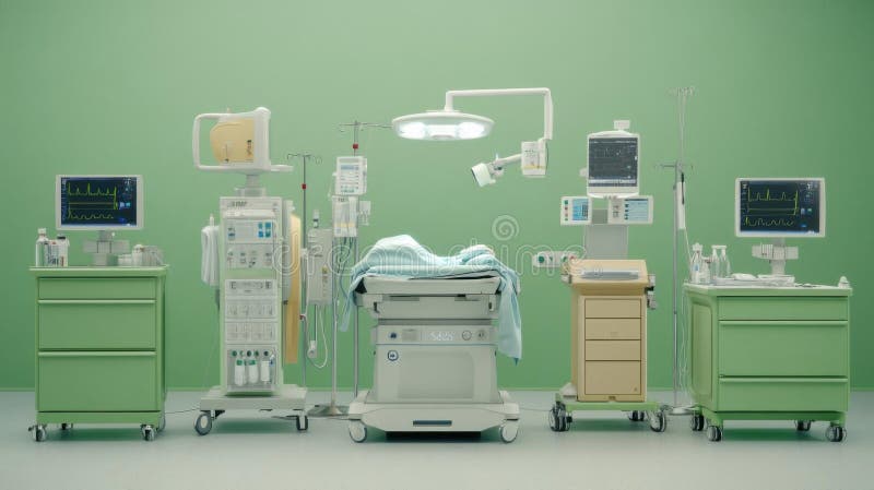 Modern Hospital Operating Room Setup Stock Photo - Image of technology ...