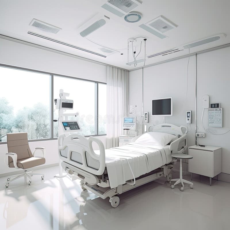 Modern Hospital Room,Interior of a Modern Luxury Hospital Room,AI ...