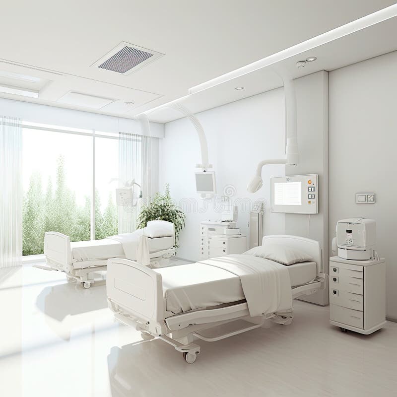 Modern Hospital Room,Interior of a Modern Luxury Hospital Room,AI ...
