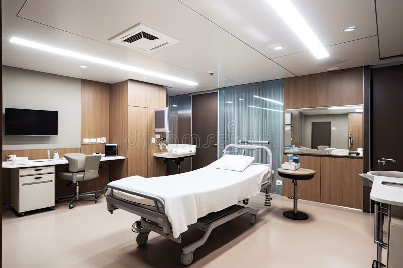 Modern Hospital, with Sleek and Minimalist Design Elements, for ...