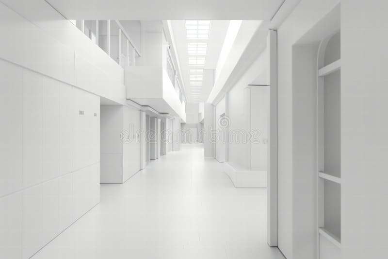 A Modern Hospital with White Clean Interiors and a Professional ...