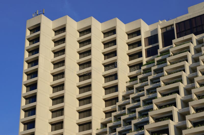 Exterior Of Modern Luxury Hotel Stock Image - Image of modern, white ...