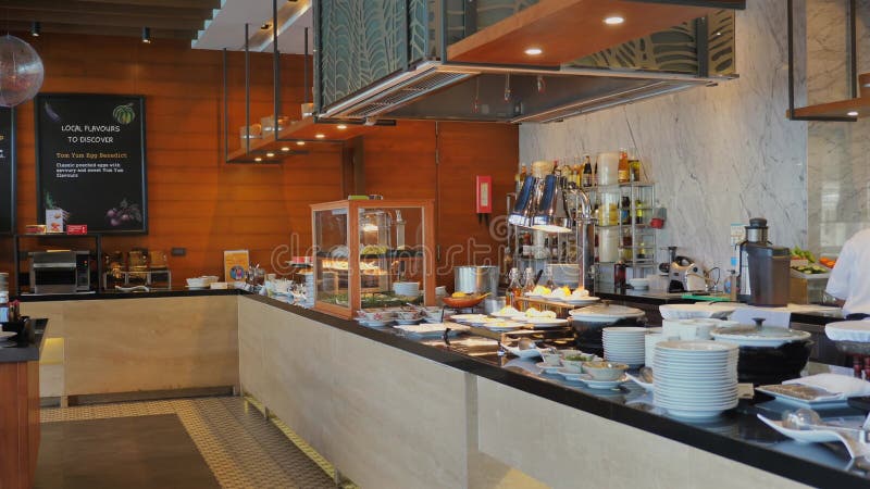 Hotel Breakfast Buffet Food Stock Footage - Video of grill, fried ...