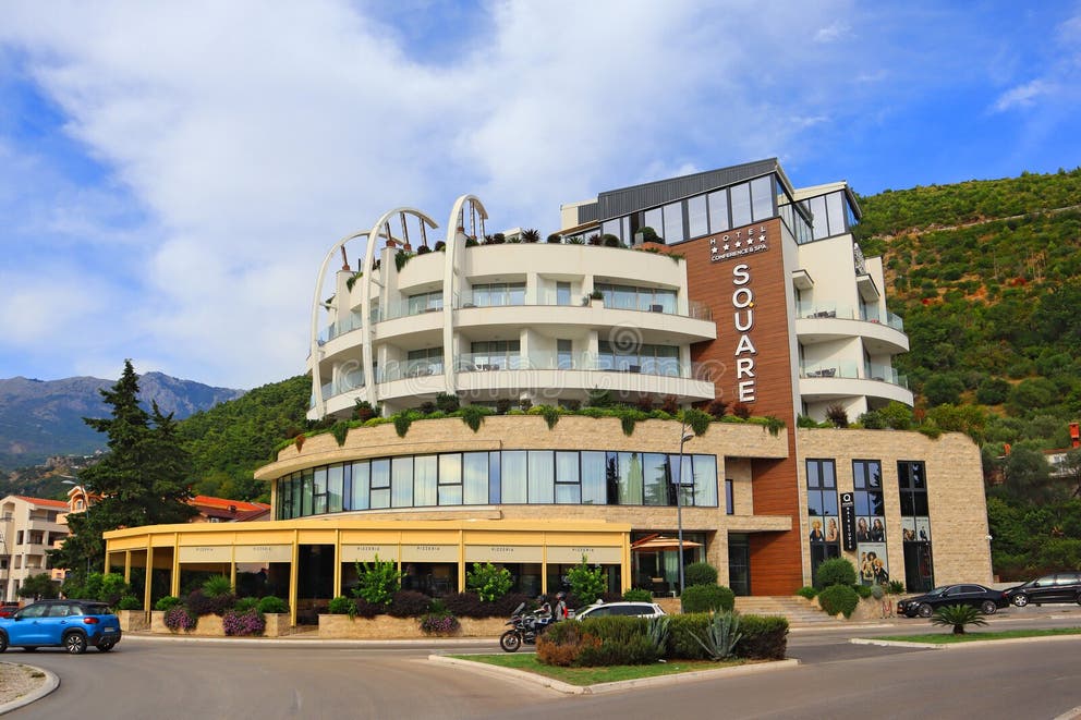 Modern Hotel in Budva, Montenegro Editorial Photography - Image of ...
