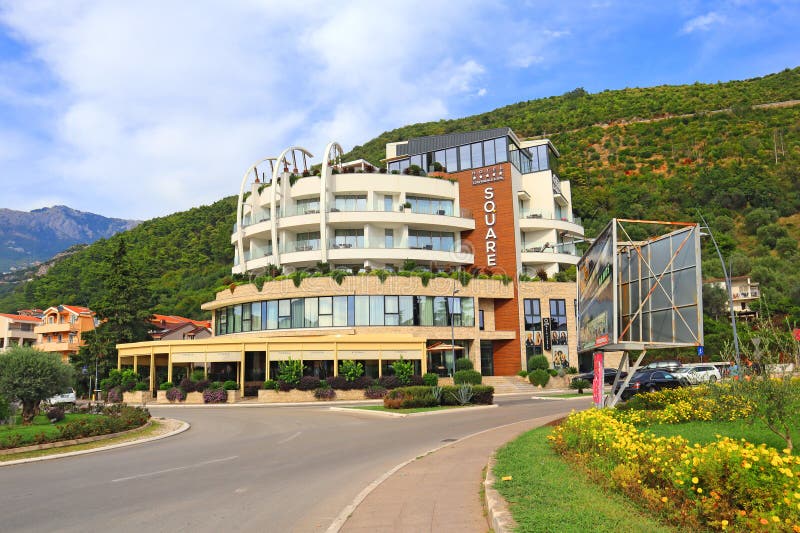 Modern Hotel in Budva, Montenegro Editorial Photography - Image of ...