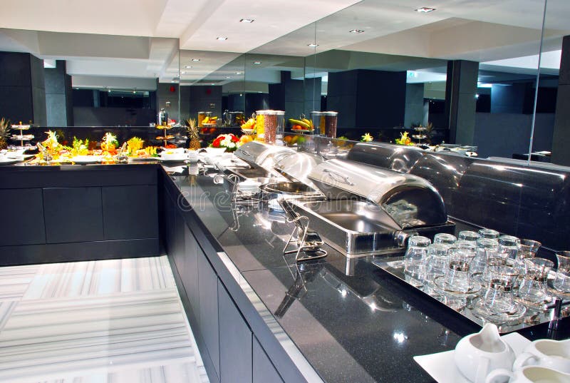 Modern hotel buffet stock image. Image of luxury, modern - 78772297