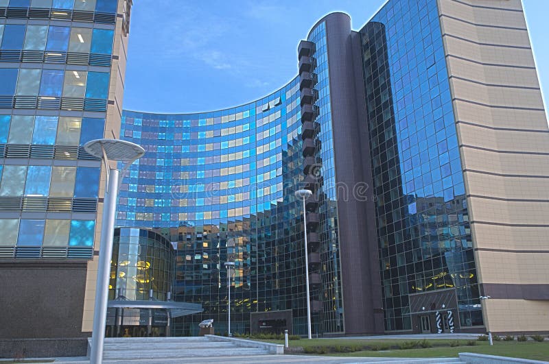 Modern Hotel Building Exterior Stock Photo - Image of horizontal, glass ...