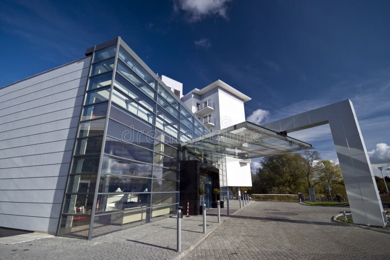 Modern hotel exterior stock image. Image of modern, outside - 6986829