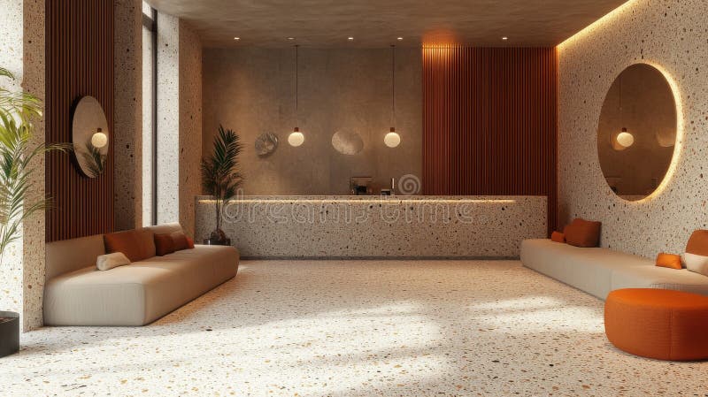 The Modern Hotel Lobby Waiting Area is Characterized by Its Elegant and ...